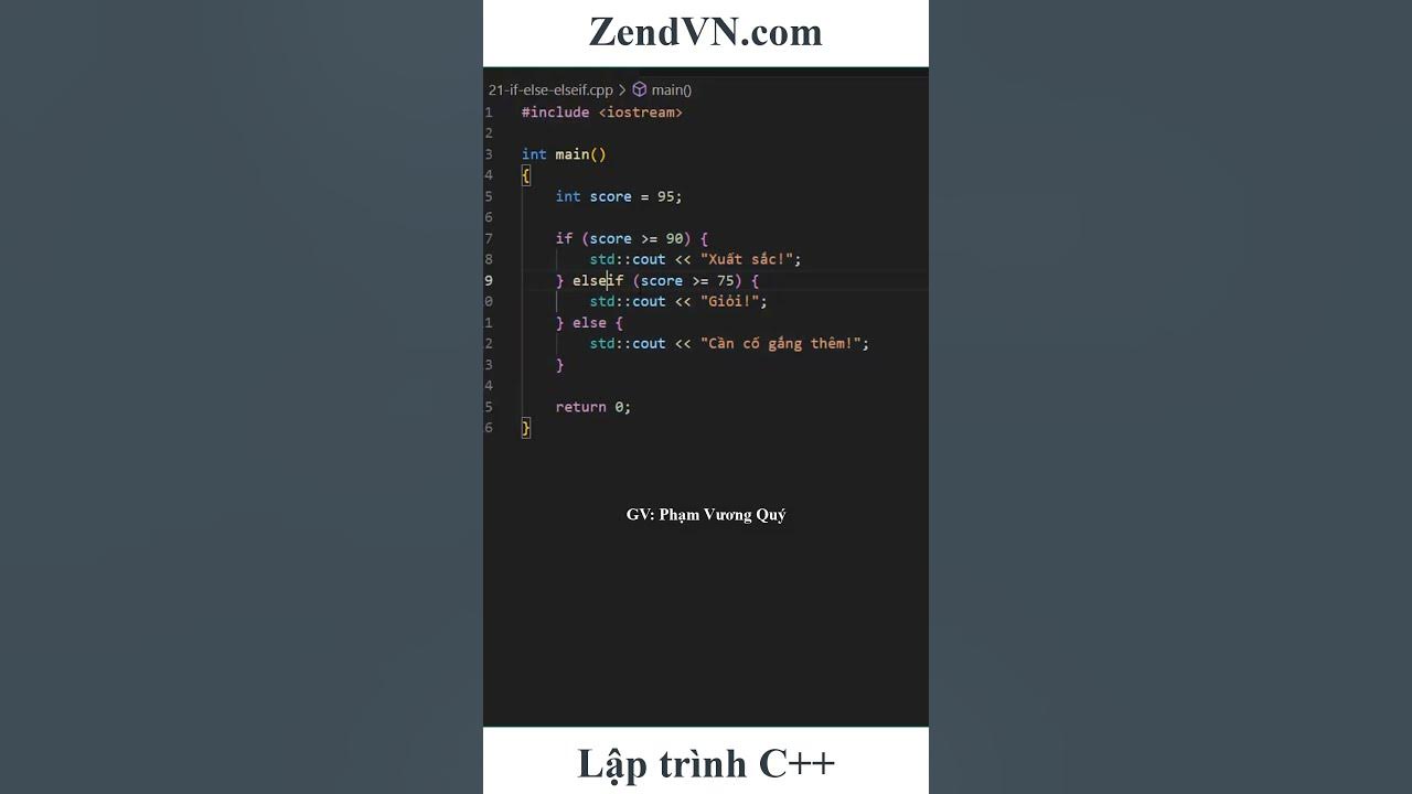 Học C++ - 21 - Câu hỏi 01 - if else elseif #laptrinh #hoclaptrinh #cplusplus #cpp - YouTube