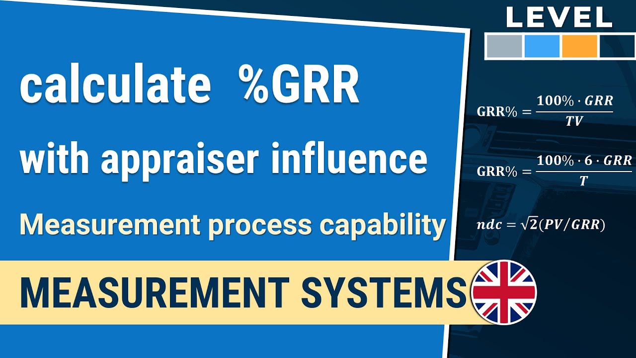 Calculate %GRR: proof of measurement capability | measurement system 1 ...