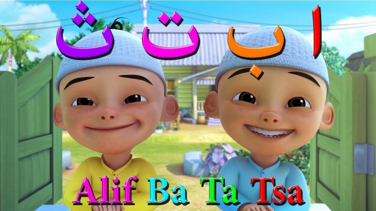 Alif Ba Ta upin ipin, belajar dan bernyanyi huruf hijaiyah, huruf arab ...
