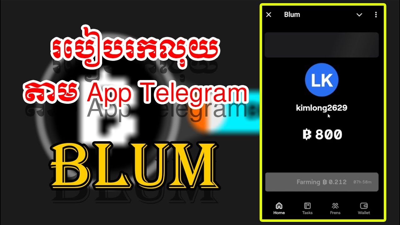 របៀបរកលុយតាមរយះ App Blum, How to make money with Blum - YouTube