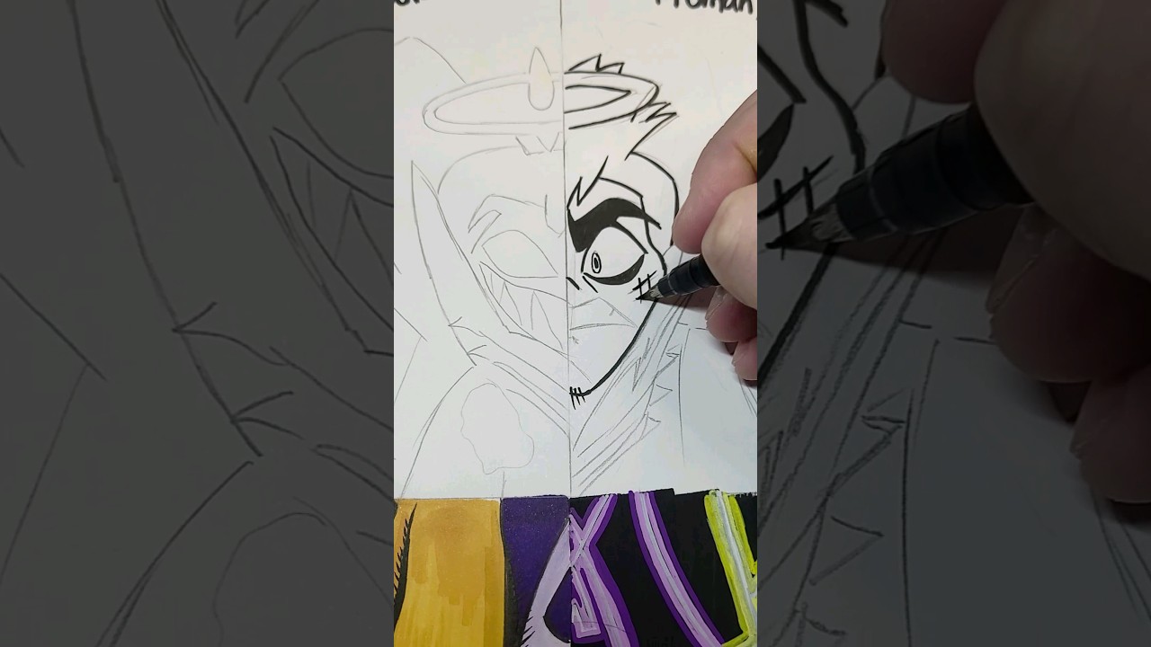 Drawing Adam! (Hazbin Hotel) Cartoon Human #shorts #drawing # ...