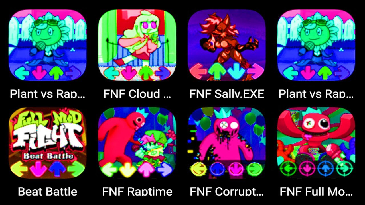 NEW FNF MODS Plant VS Rapper,FNF Cloud Mod,FNF Sally, Crazy Dave Wabby Wabbo,Cloud Senpai,Sally ...