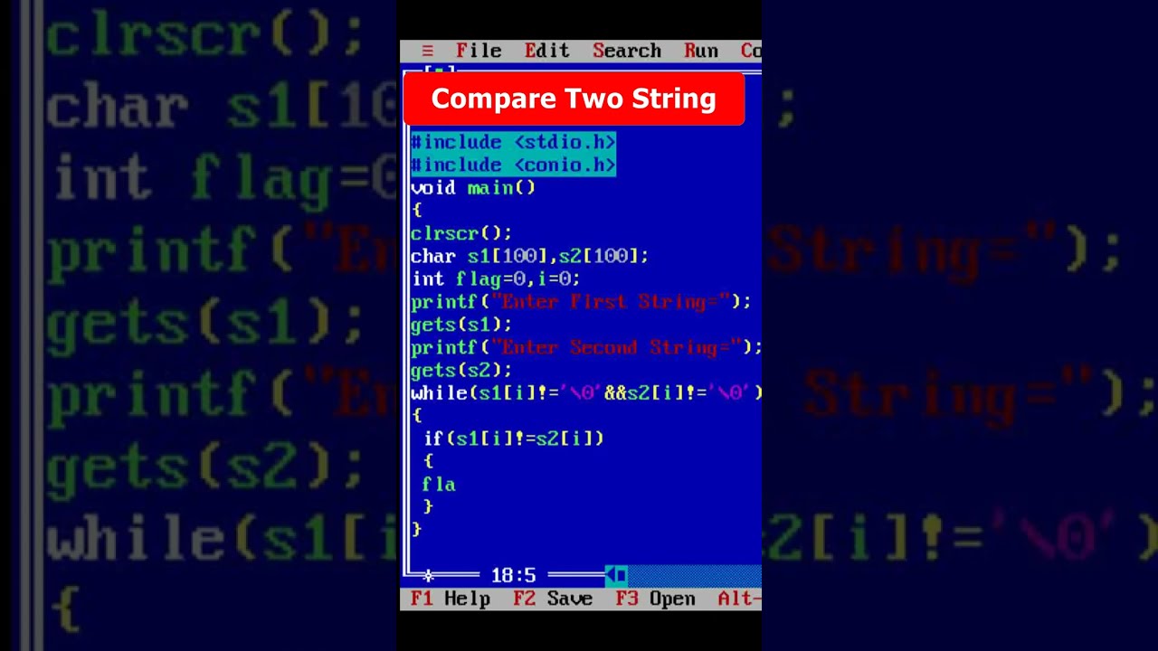 Compare Two Strings In C Part 32 C Programming shorts coding YouTube Compare Two Strings In C Part 32 C Programming shorts coding YouTube