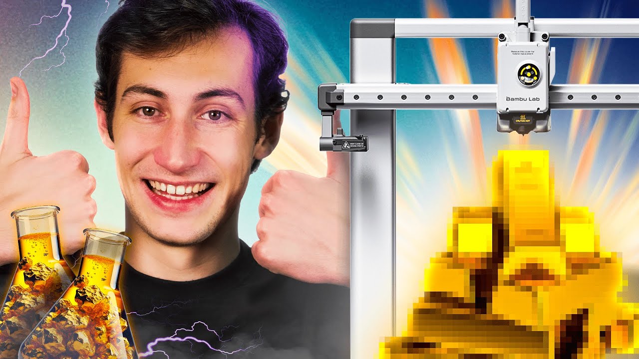 J'imprime de l'OR en 3D !!? Merci la chimie !! 🧪 - YouTube