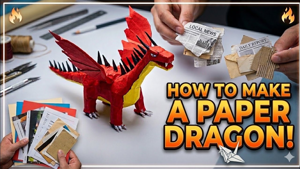 HOW TO MAKE DRAGON FROM PAPER | DIY DRAGON MODEL |Paper Model ...