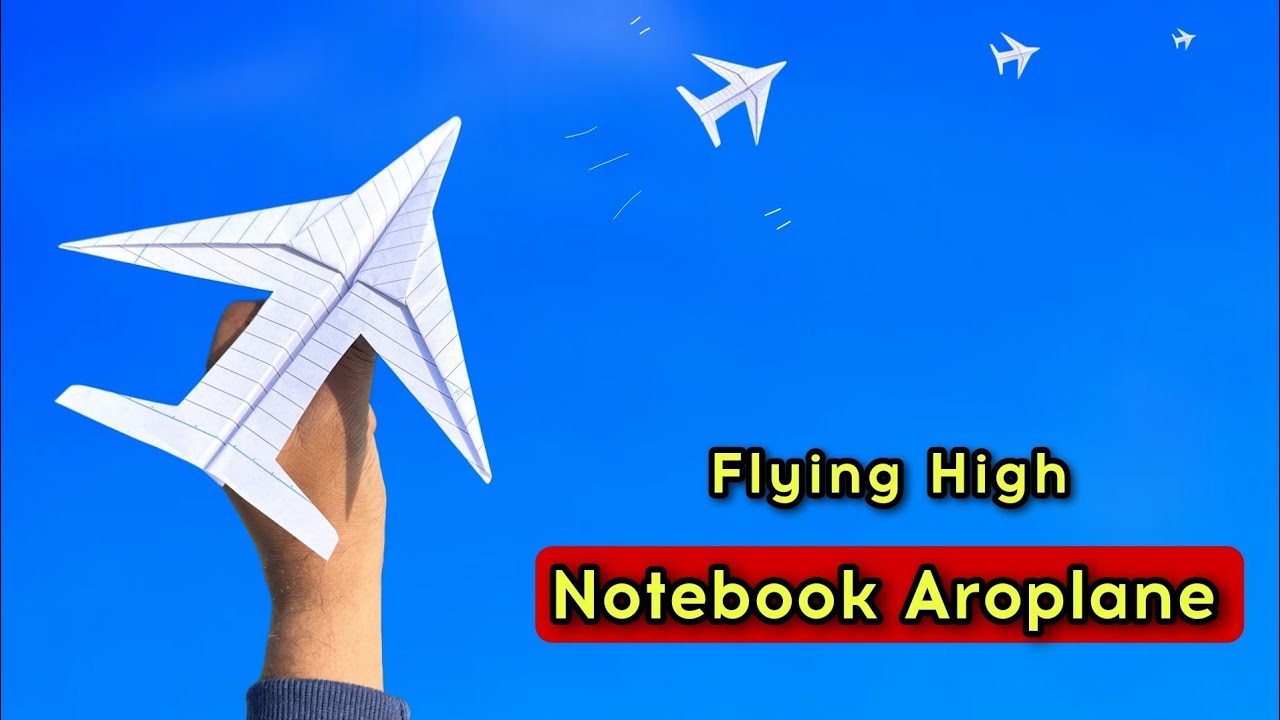 how to make notebook flying airplane, paper new flying plane, how to ...