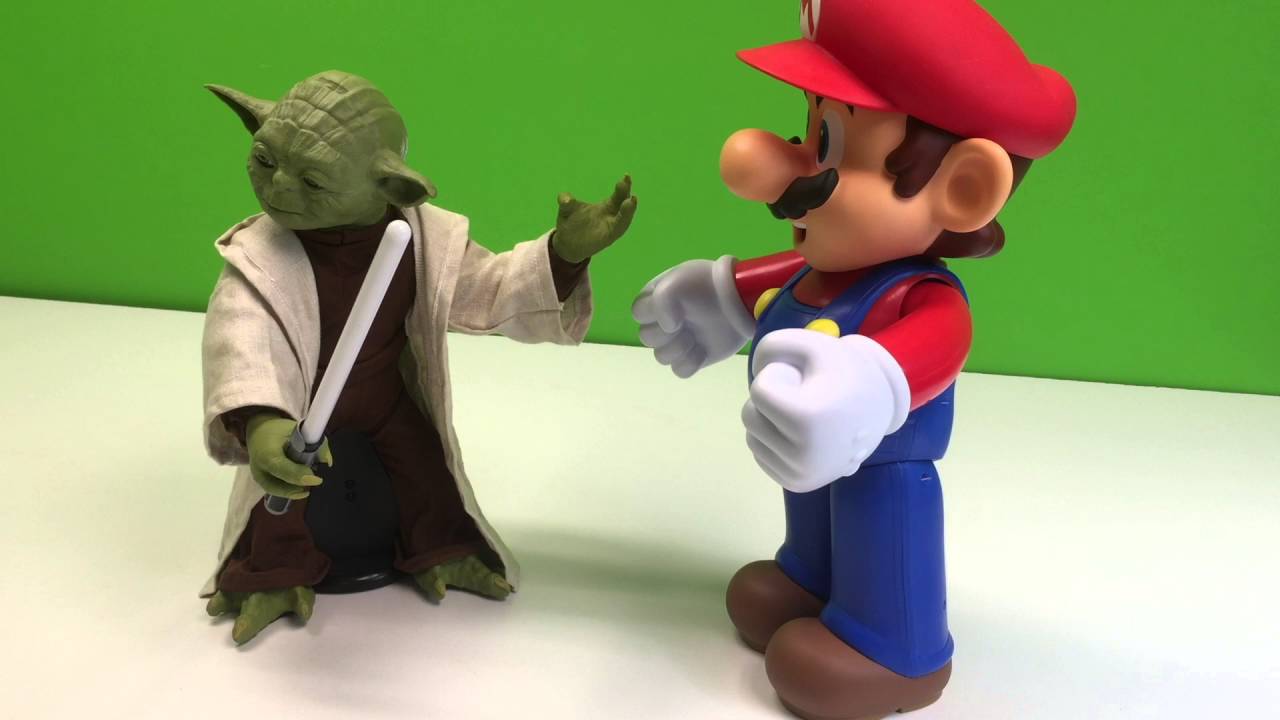 NINTENDO SUPER MARIO vs STAR WARS LEGENDARY YODA - YouTube