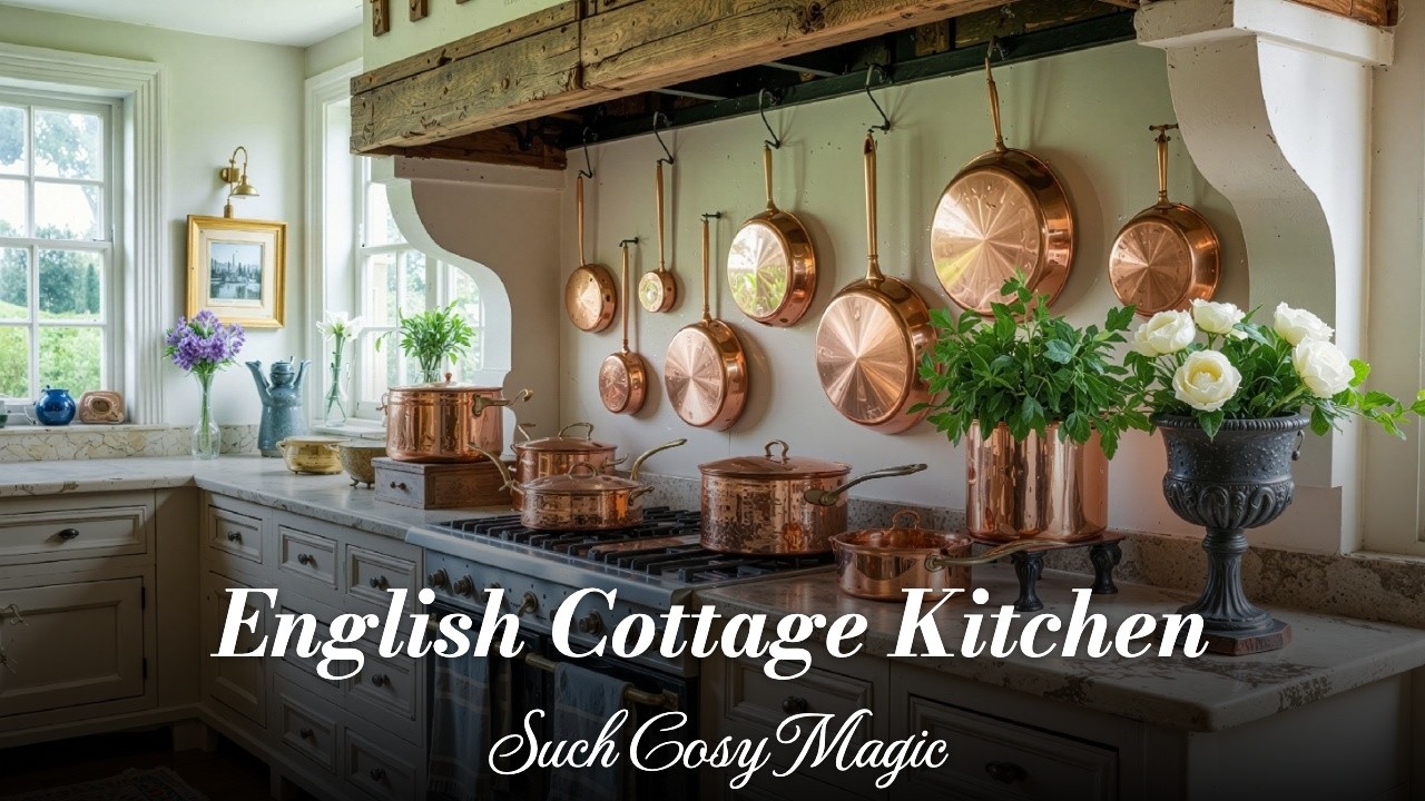 The Cosy Magic of English Cottage Kitchen - YouTube