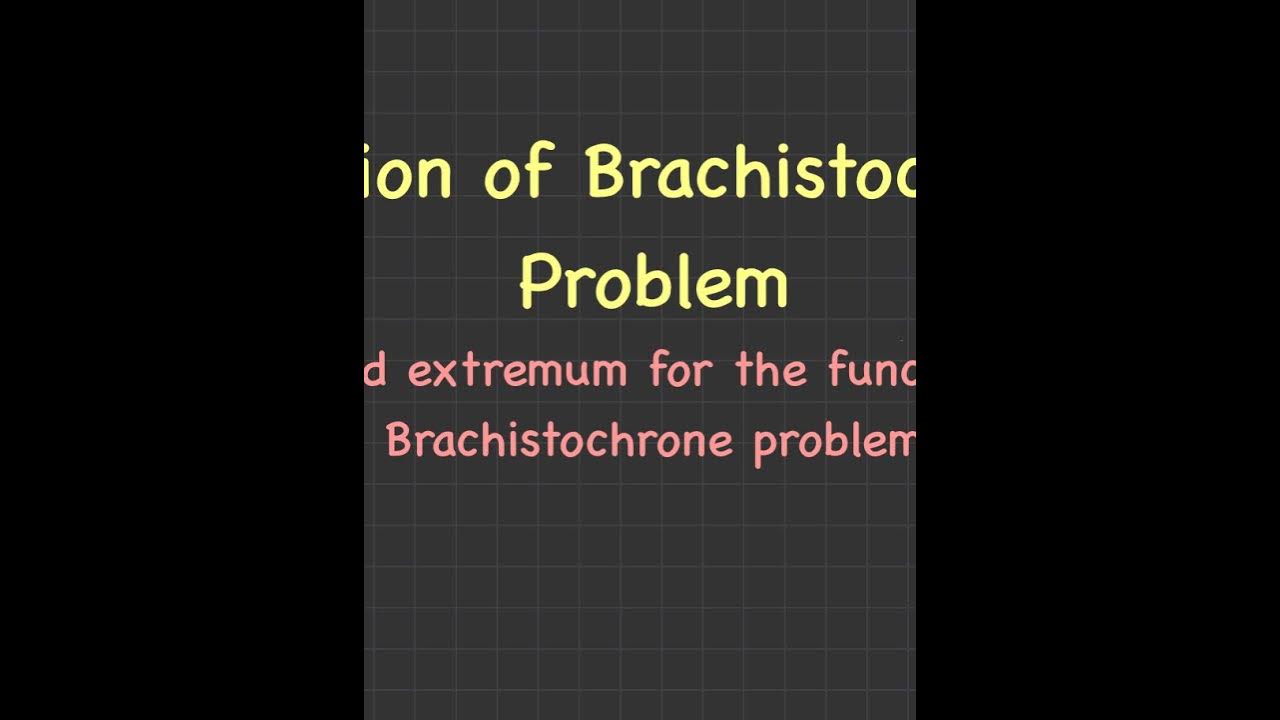 Brachistochrone Problem (Part 2) # mgkvp bsc iii sem math # calculus of ...
