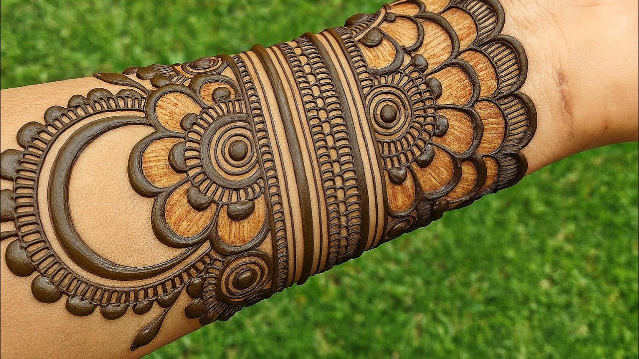 Mehndi design simple and easy | front hand design - YouTube