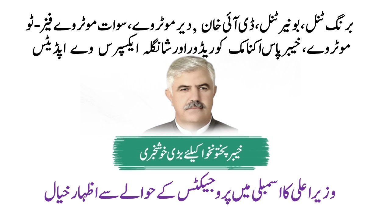 Dir Motorway, Swat Motorway Phase-II, DI Khan Motorway, Buner Tunnel ...