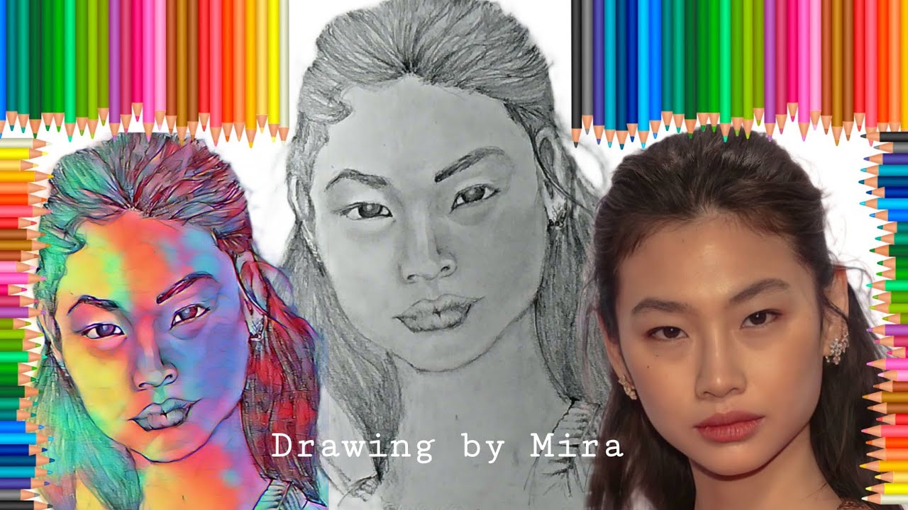 How to draw HoYeon Jung | Squid Game | Art by Mira - YouTube