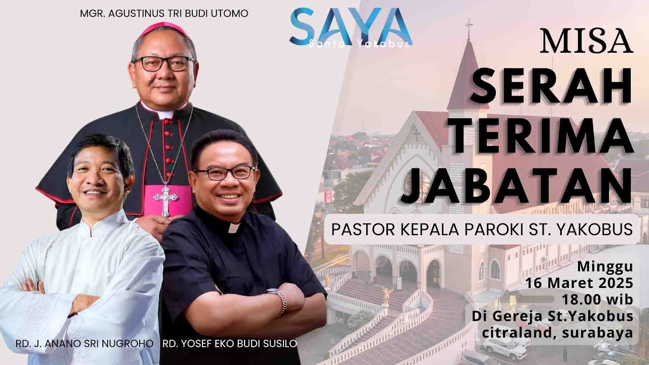 Misa Serah Terima Jabatan Pastor Kepala Paroki - YouTube