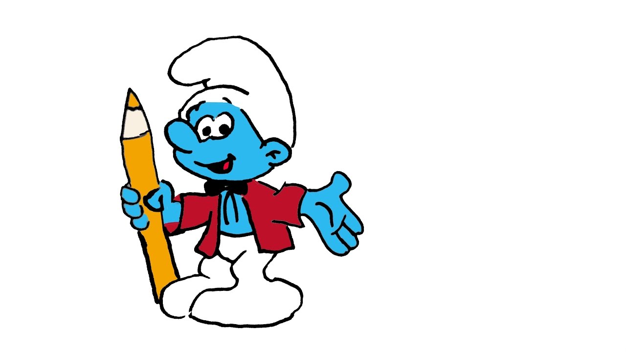 How To Draw Painter Smurf (THE SMURFS) - YouTube