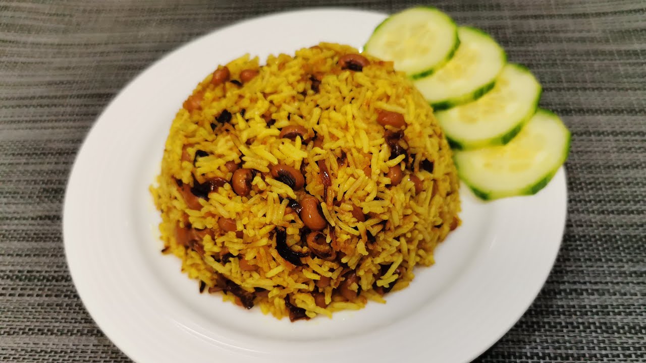 Burmese Golden Fried Rice with Black Eyed Peas - YouTube