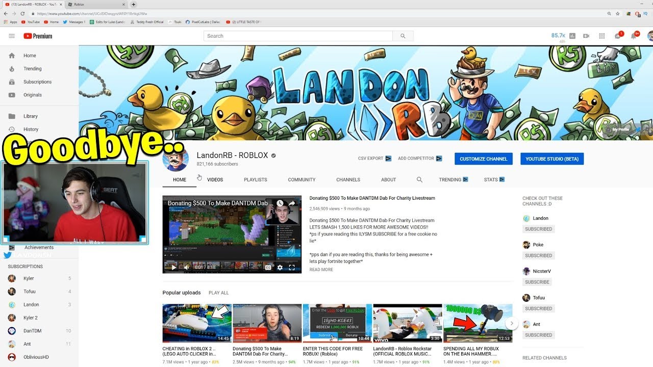 Goodbye LandonRB .. - YouTube