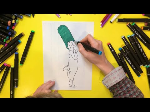 Color blind paints Marge Simpson | drawing of the Simpsons | colors ...