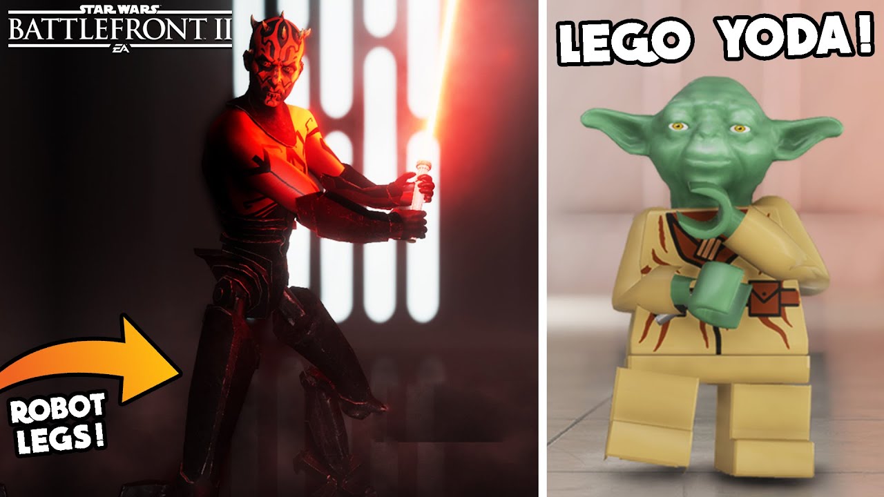 Star Wars Battlefront 2 MODS- Robot Legs Darth Maul, LEGO Yoda, Battle ...