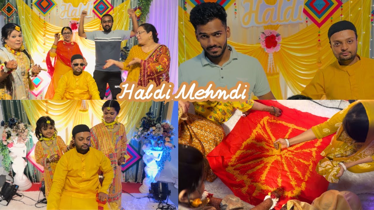 Haldi Mehndi Ceremony !! #haldi #vlog - YouTube