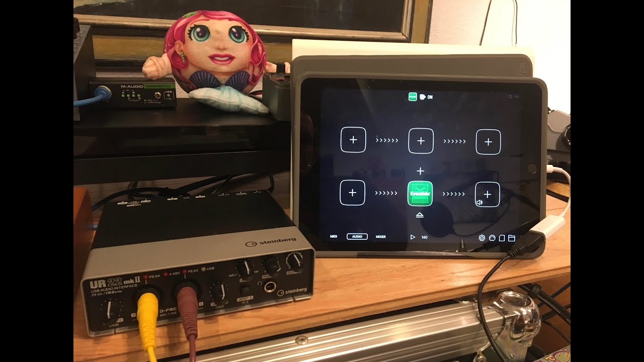 iPad as FX Processor For Hardware Setup using Audiobus 3, Steinberg UR22, and Reface DX. - YouTube