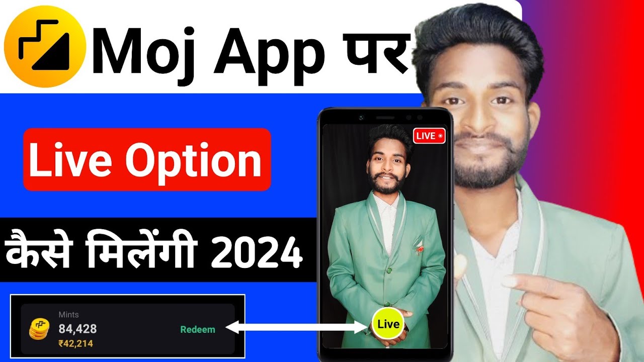 moj par live option kaise laye || how to enable live option on moj ...