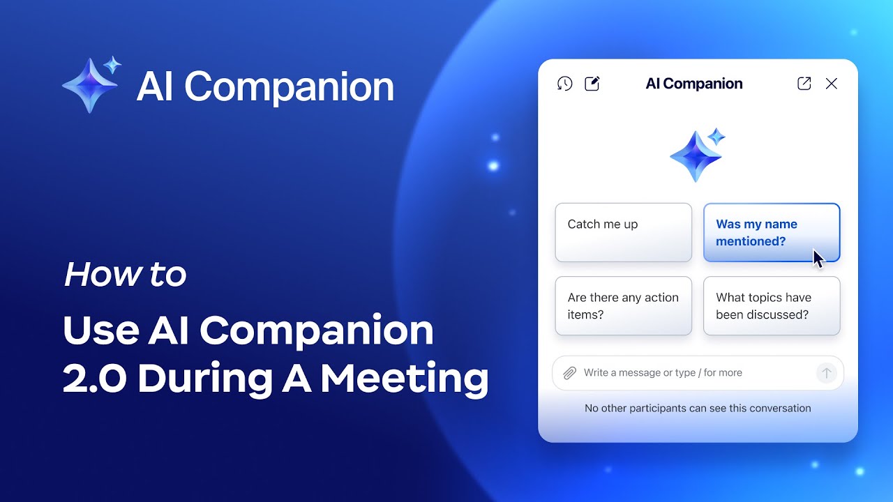How to use AI Companion 2.0 during a meeting - YouTube