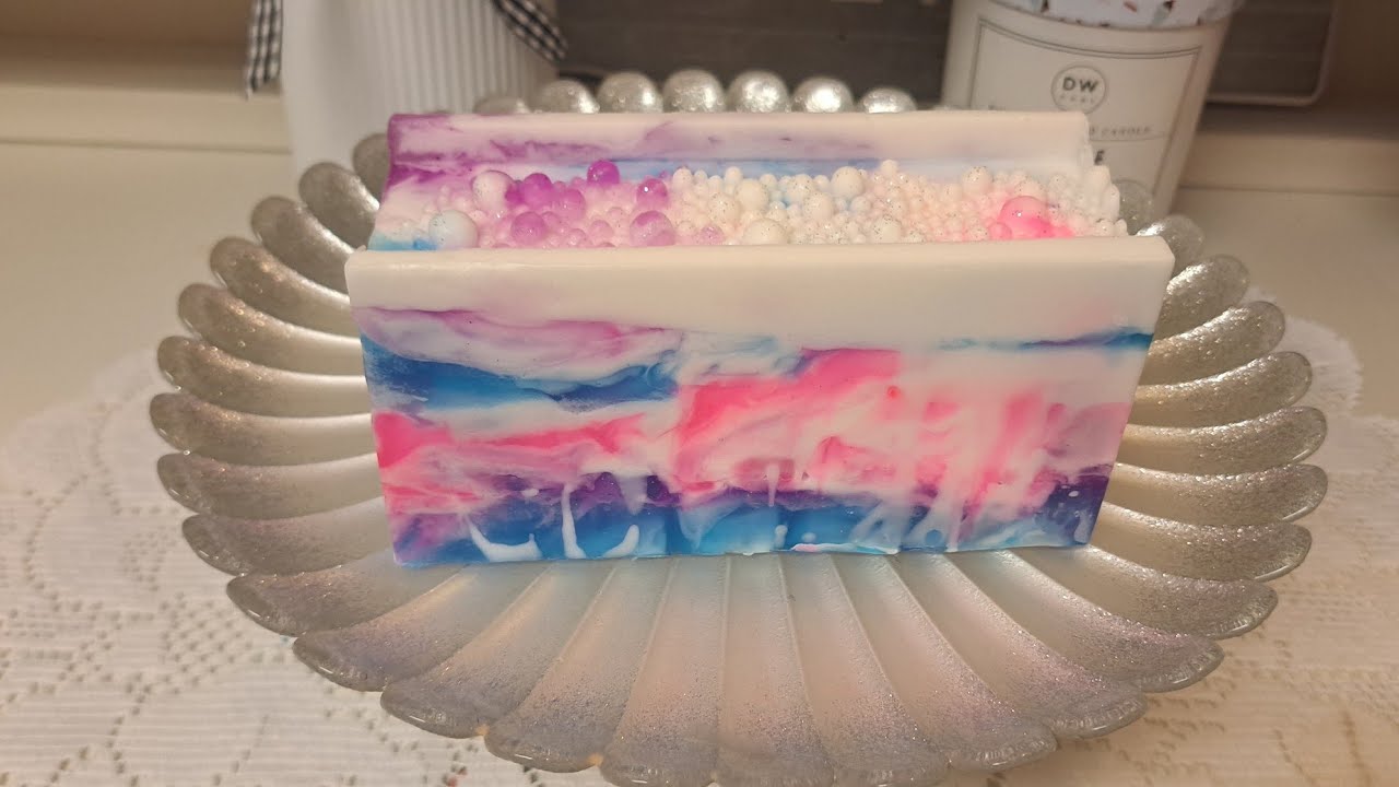 Springs Paintbrush - How to make SWIRLED Melt and Pour soap - YouTube