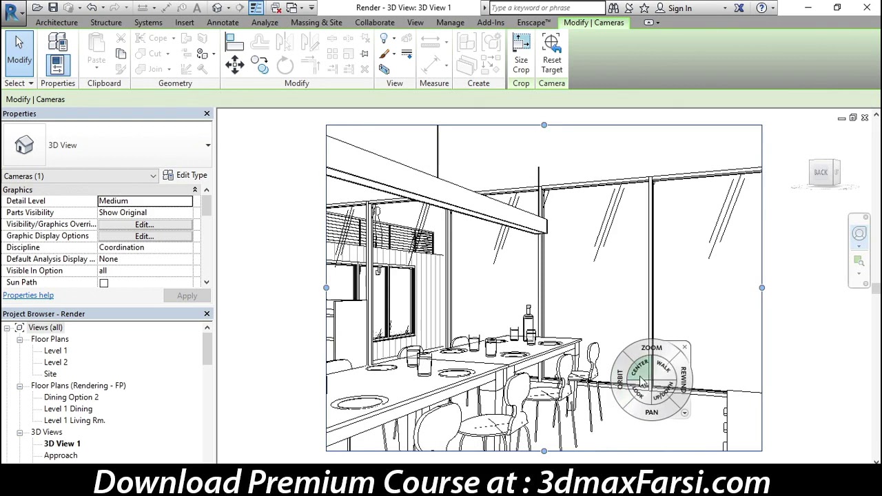 How to Place a camera in Revit Architecture - YouTube