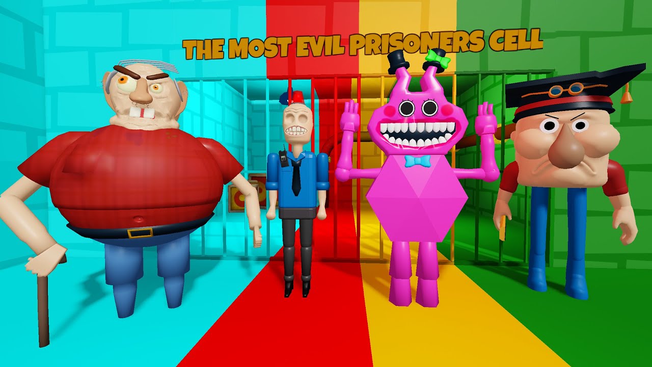 ROBLOX SPEED RUN: Escape Evil Grandpa, Siren Cop Prison, Miss Happi's ...