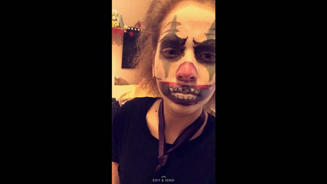Creepy Clown Halloween Make Up Tutorial Youtube