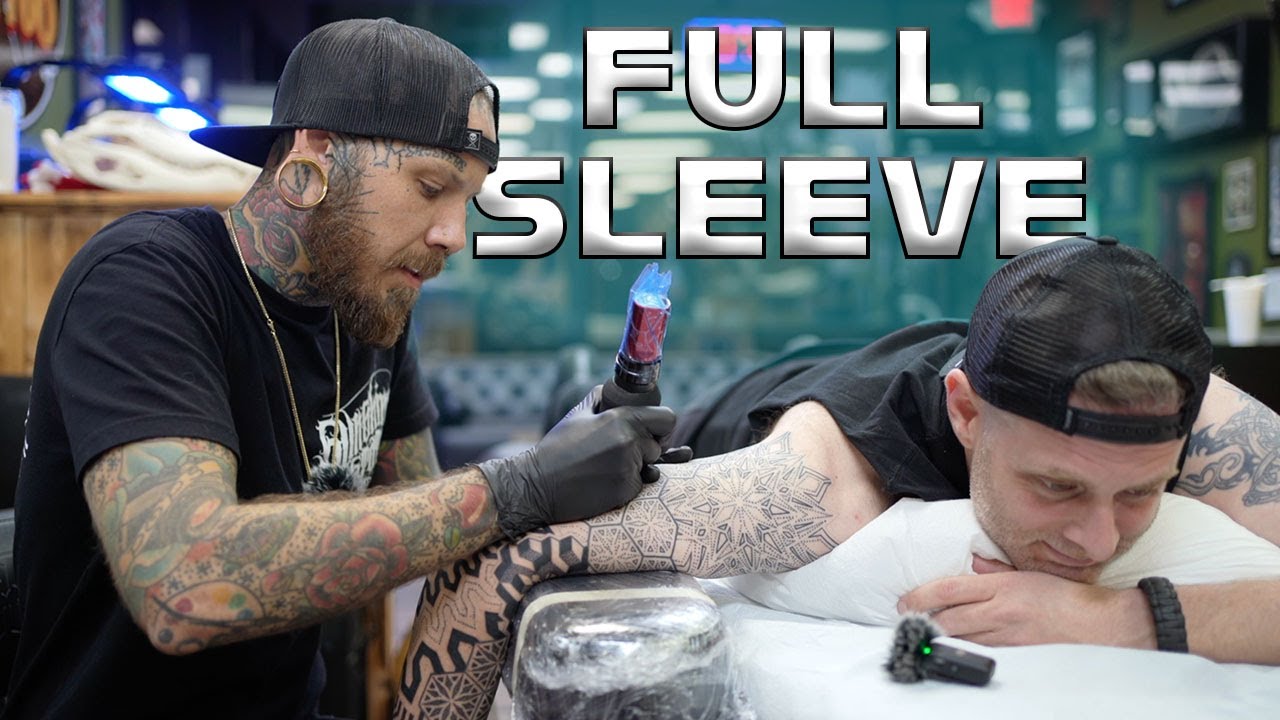 Symmetry in Skin: Geometric Arm Tattoo Session - YouTube