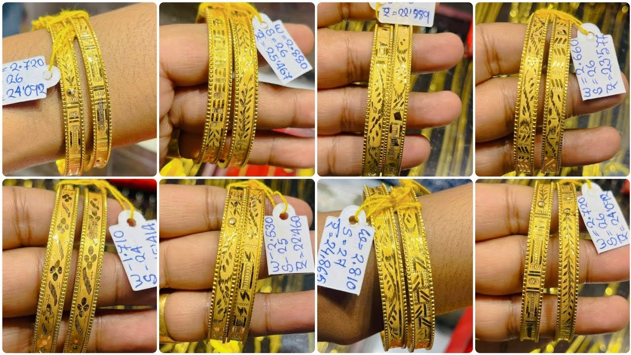 Latest Gold Churi Designs For Daily Wear||Gold bangles Design 2024 ...