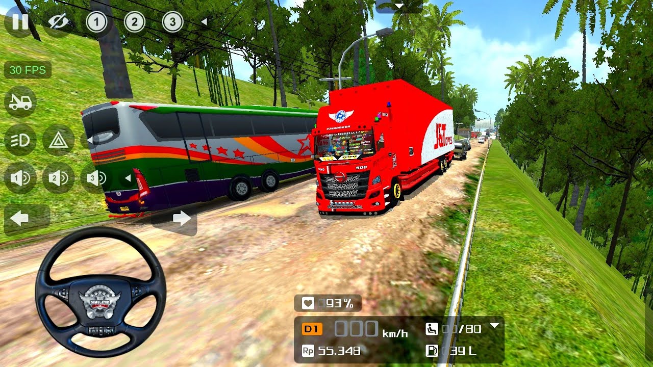 DRIVING THE [ HINO 500 TRUCK ] BUS SIMULATOR INDONESIA GAME PLAY - YouTube