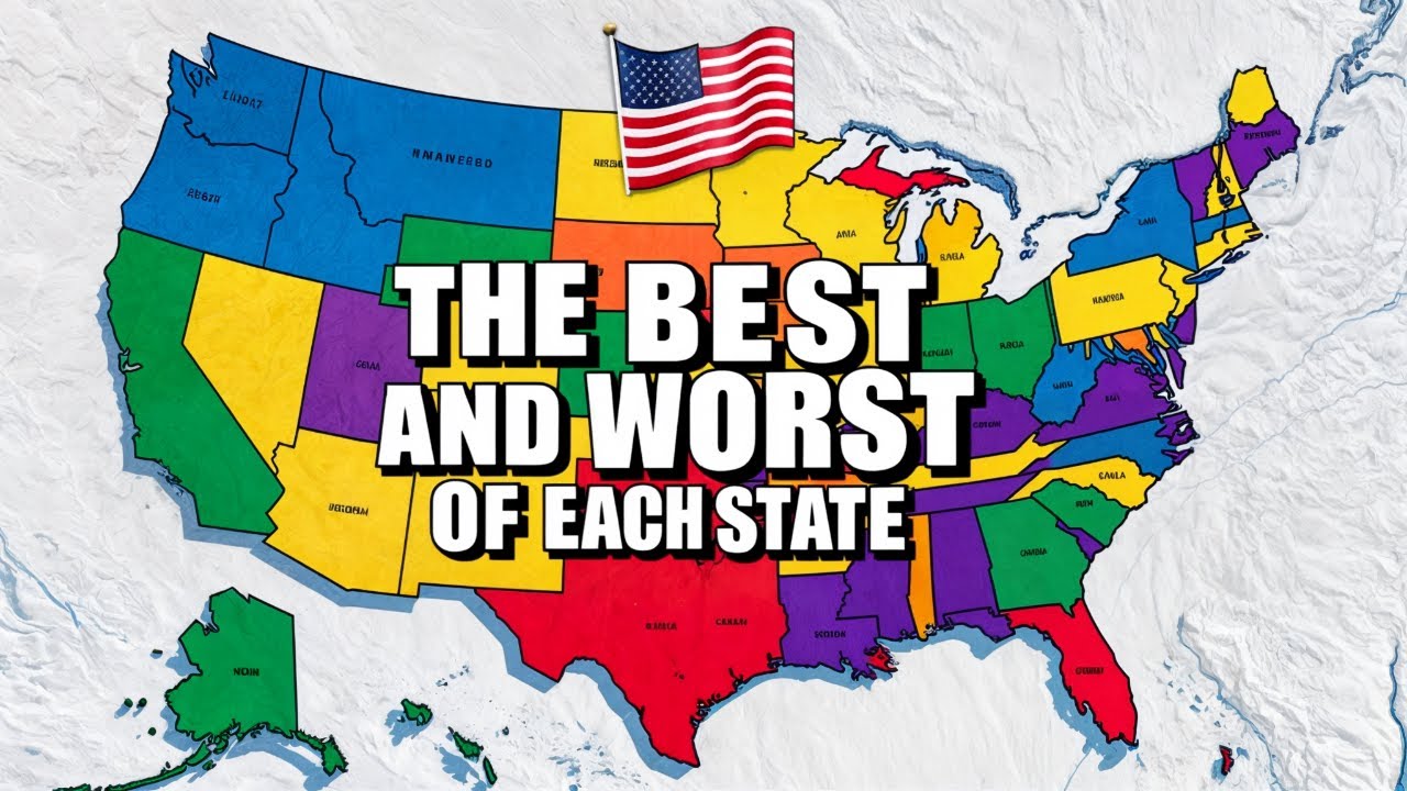 WHAT'S BEST AND WORST ABOUT EACH OF THE 50 U.S. STATES! - YouTube