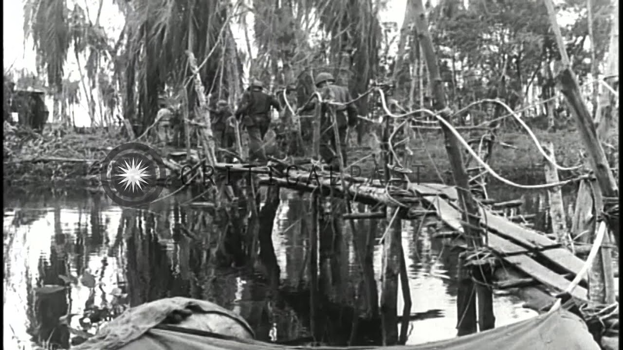 GIs with Japanese prisoners and dead Japanese on a beach in Buna, New ...