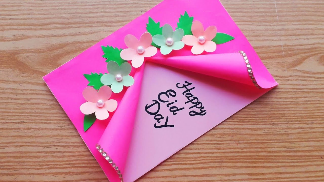 Eid Mubarak Card with Paper | Happy Eid Card || Best DIY - YouTube