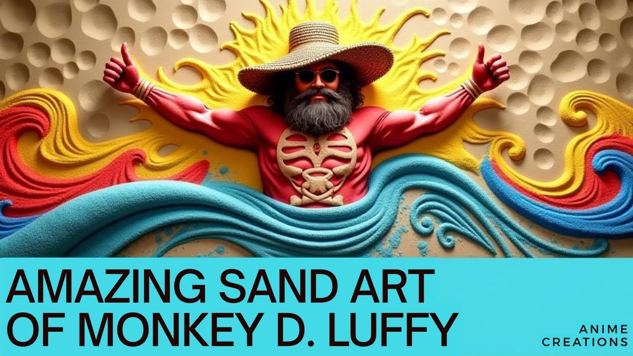 🍥 Monkey d Luffy Sand Art Painting | Anime Sand Art Masterpiece 🎨 - YouTube