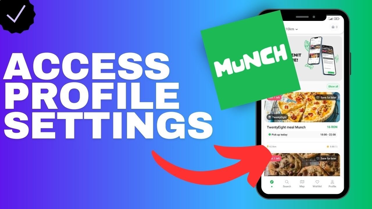 How to access the profile settings in the Munch app? - YouTube