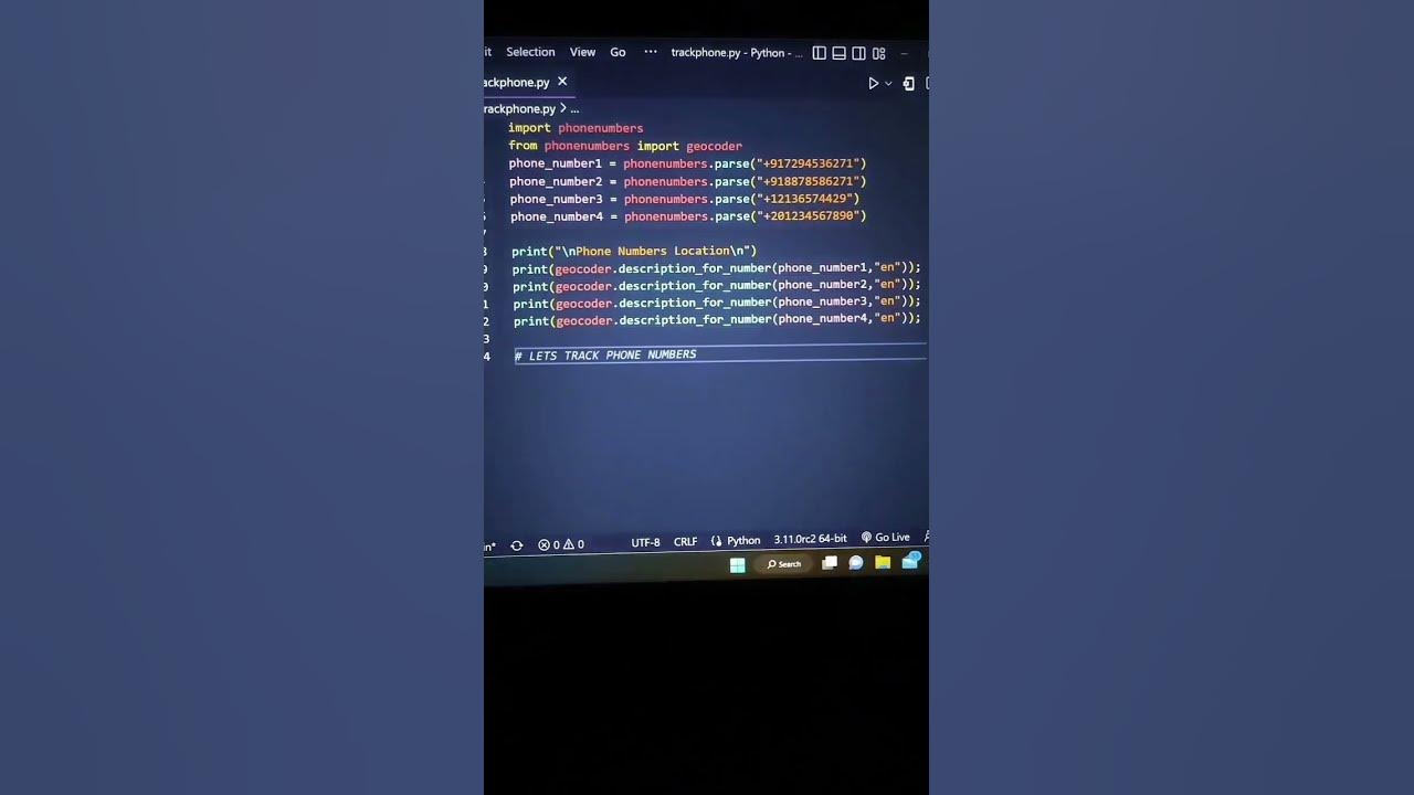 Track Phone Location Using Python Wait Coder Programmer Python Developer Ytshorts