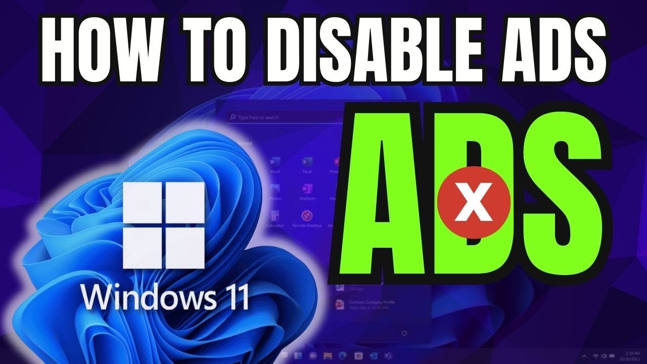 How to Disable Ads in Windows 11 - YouTube
