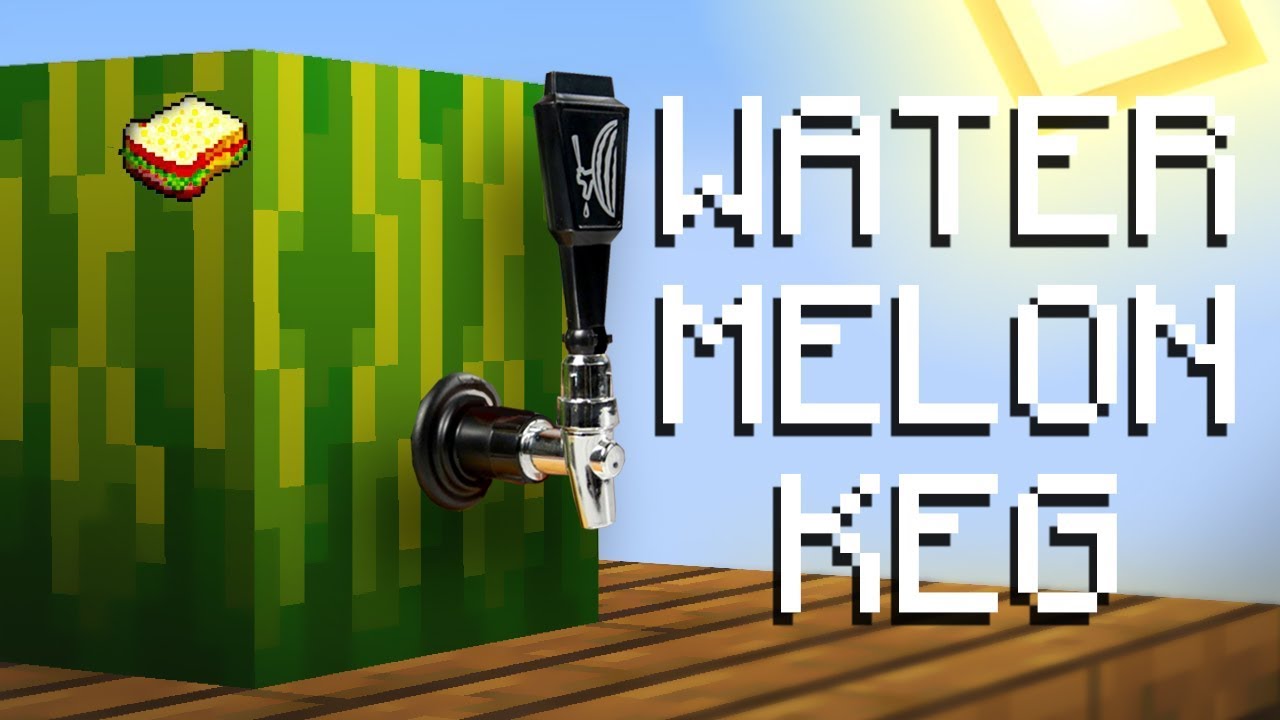 Minecraft, MCPE | How to make a Working Watermelon Keg - YouTube