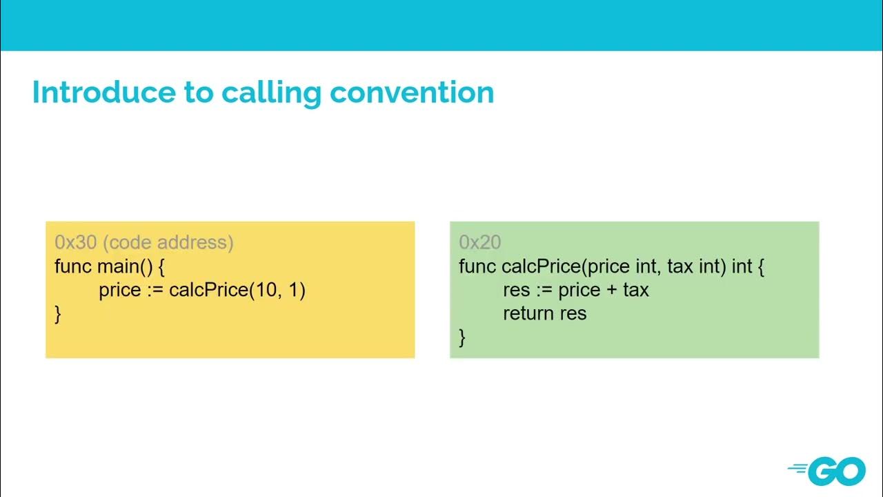 Register based calling convention for Go functions - YouTube
