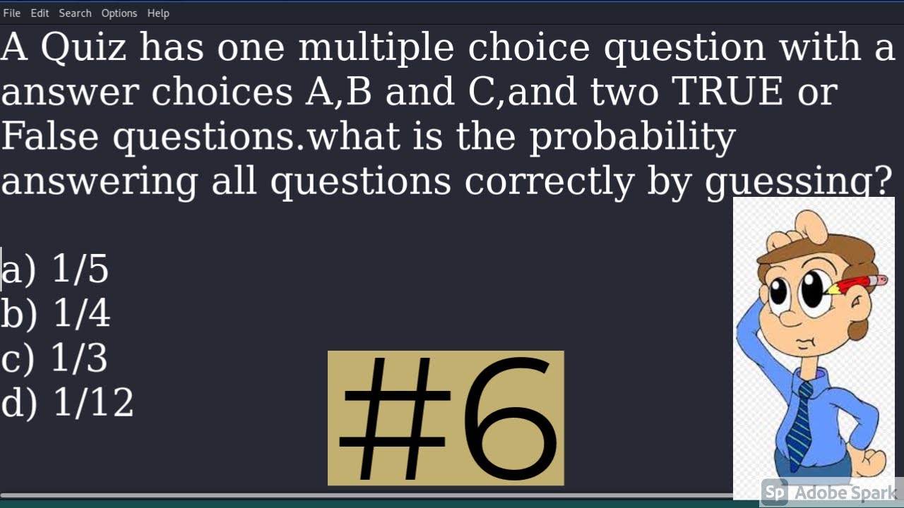 probability || probability for multiple choice questions || probability ...