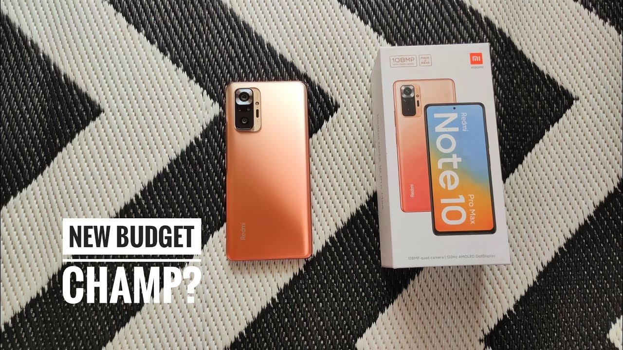 Redmi Note 10 Pro Max Unboxing. First Sale Unit. Golden Phone, Dark ...