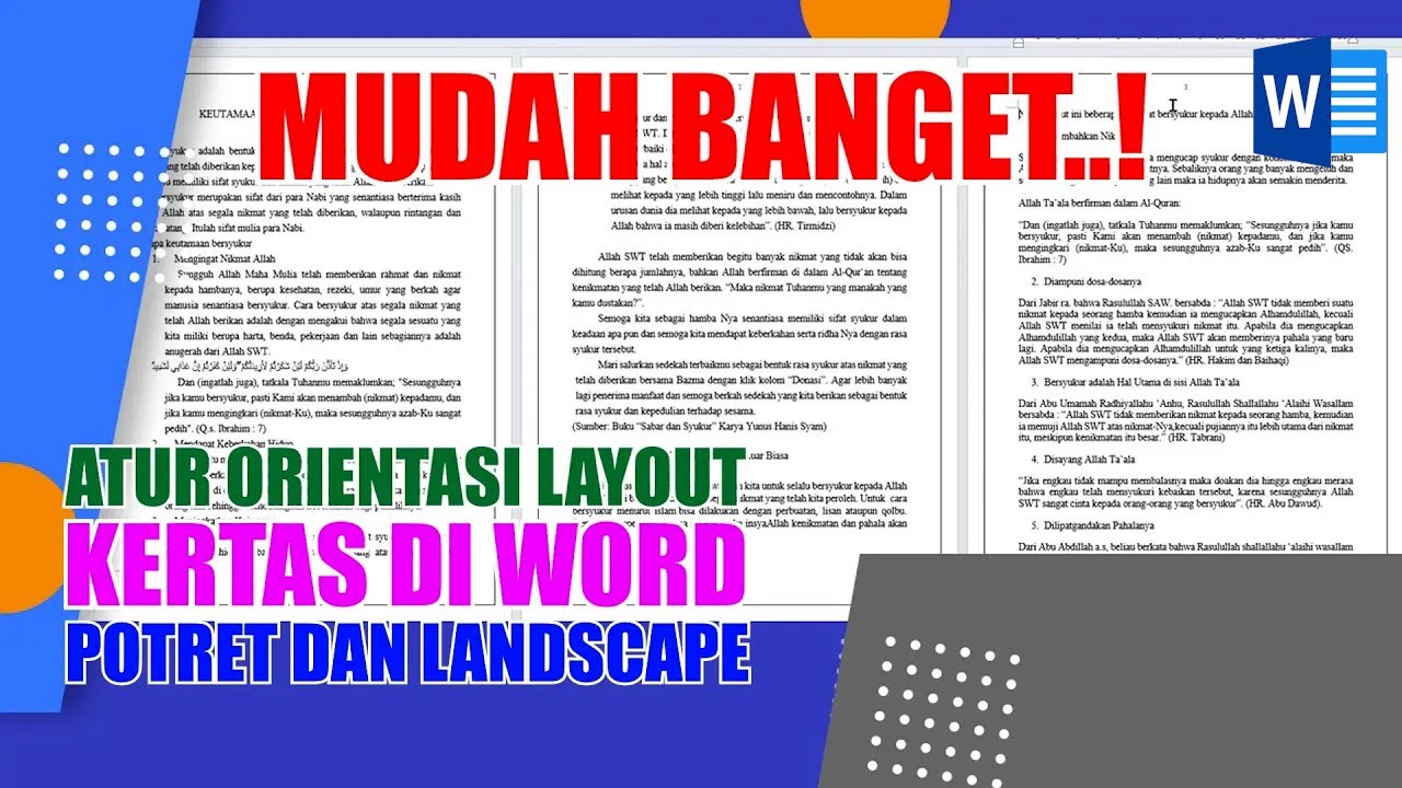 Cara Mengatur Orientasi Layout Kertas Di Microsoft Word Potret Dan ...