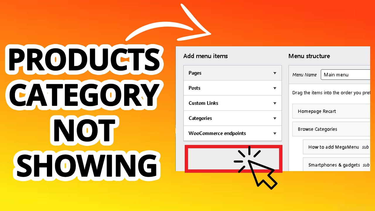 Problem with category -tag page not showing products | categories not ...