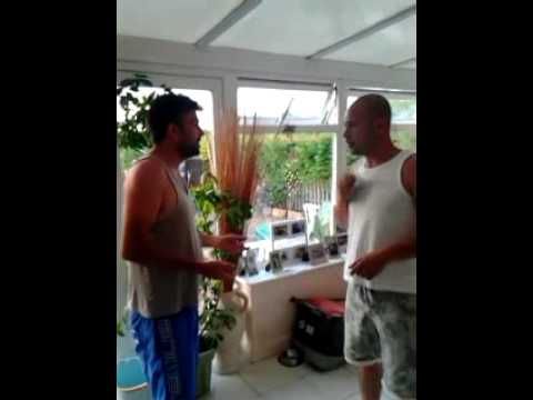 Funny guys slapping sunburn - YouTube