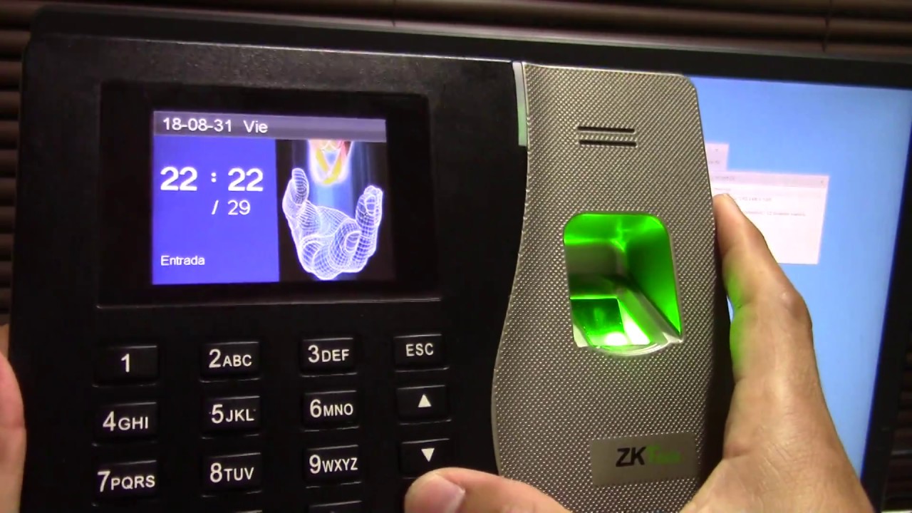 configuración EN RED Biometrico ZK K14 o similares - YouTube