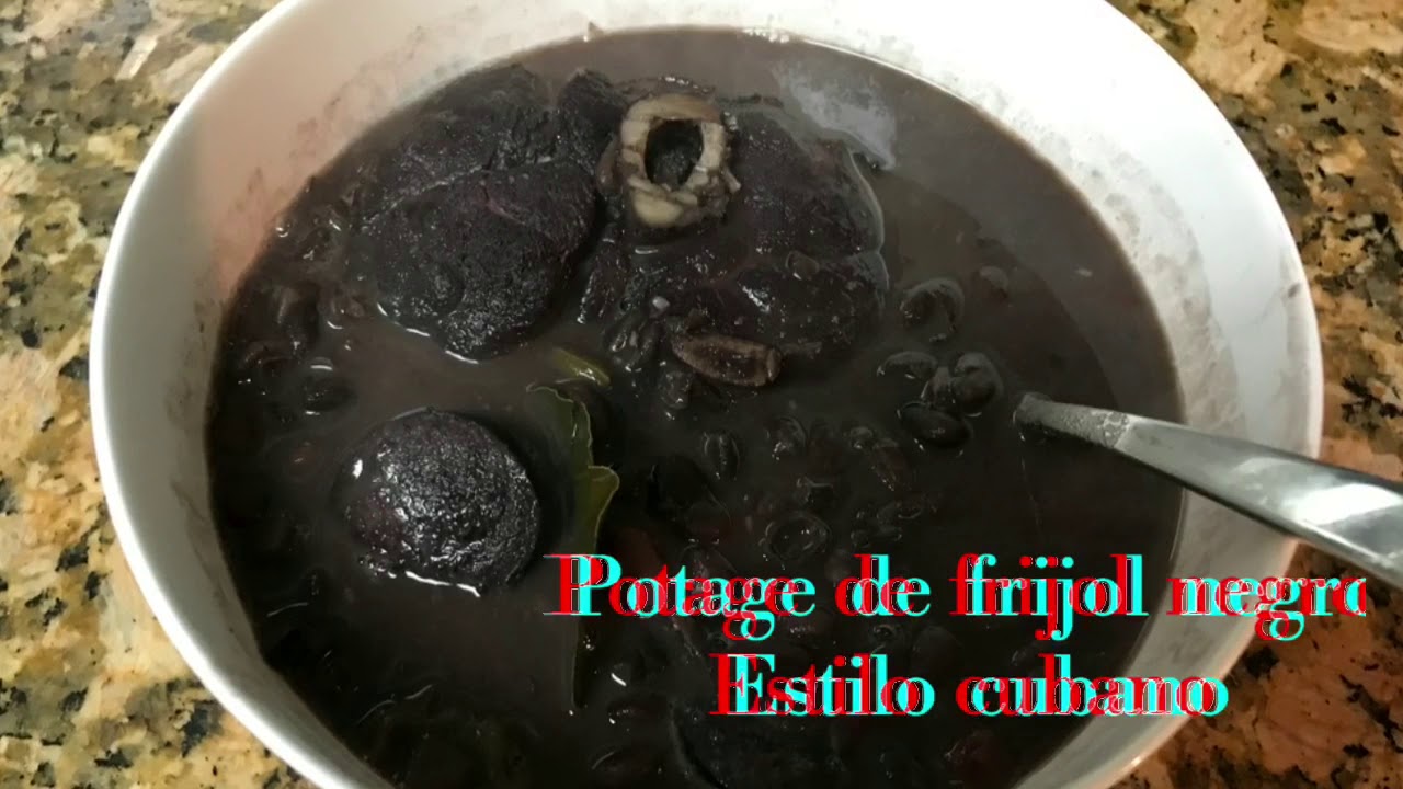 Potage de frijoles negros estilo cubano - YouTube