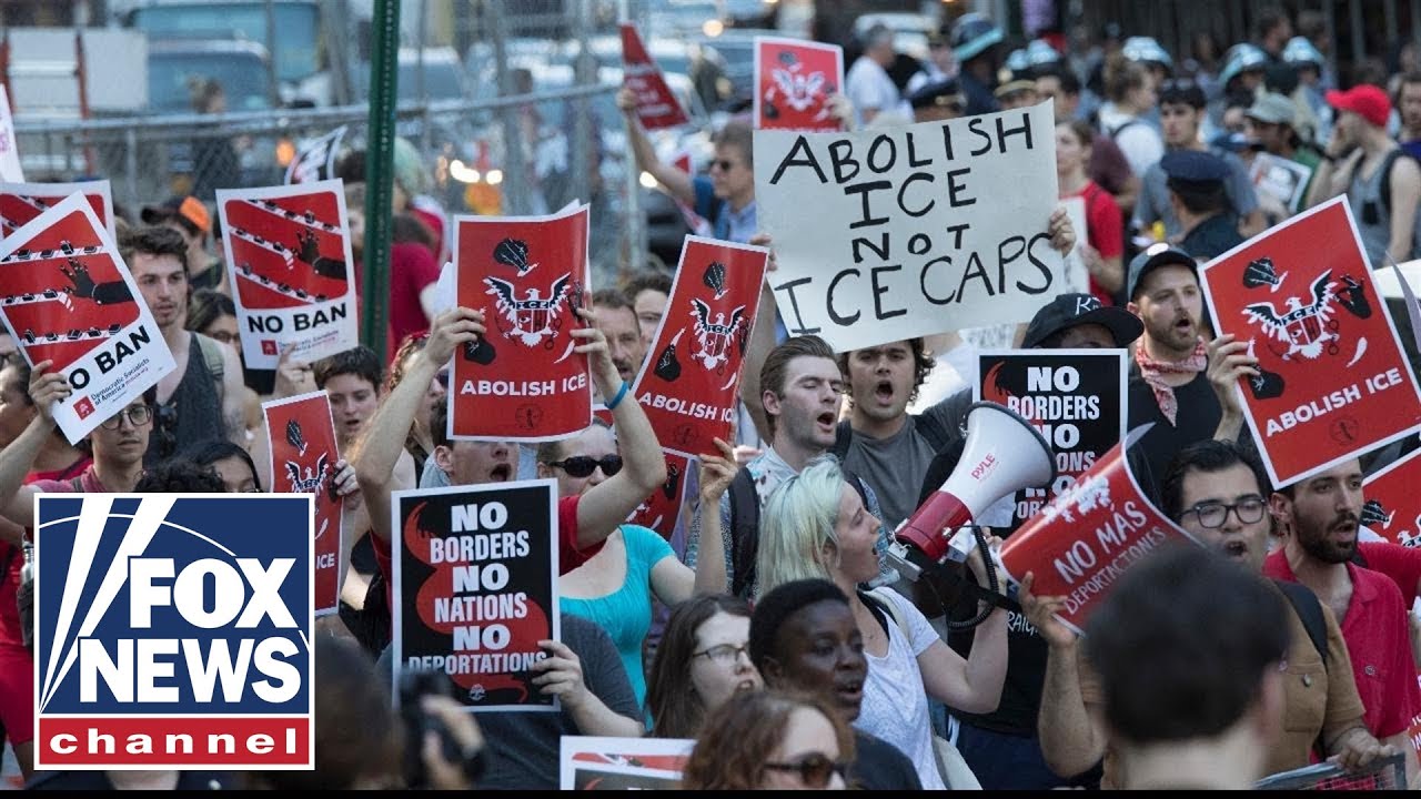 Demonstrators protesting outside ICE offices nationwide - YouTube